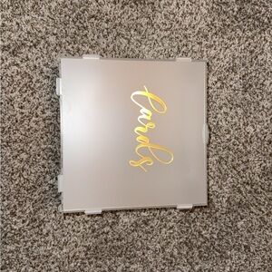 Party Supplies | Frosted Card Box With Gold Script | Poshmark